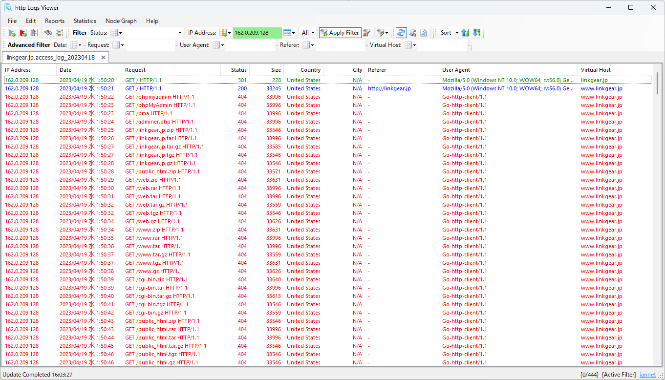 Apacheのアクセスログをhttp logs viewerで確認 | Just another memorandum