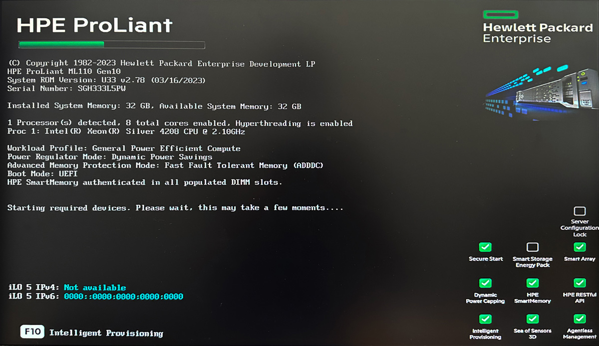 HPE ML110 Gen10 にOSを自力でインストール | Just another memorandum